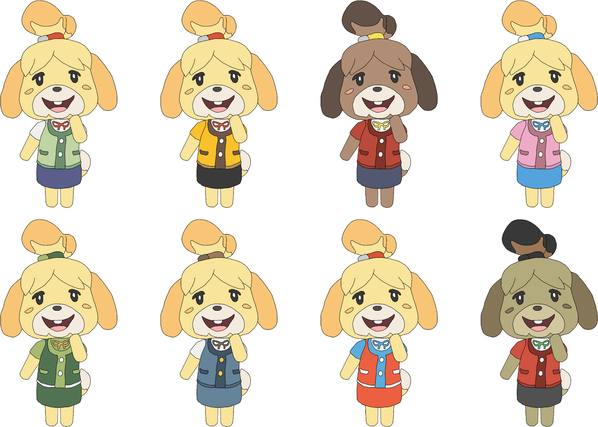 Download Lizuka's Alternate Color Mock-ups - Isabelle Smash Ultimate ...