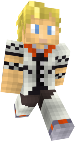 Minecraft Roxas Skin Clipart - Large Size Png Image - PikPng