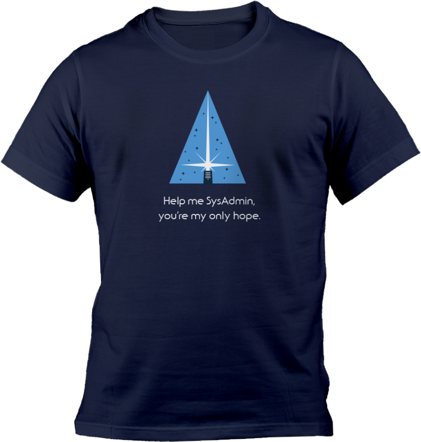 3 1450299740472 Shirt Front Sysadmin 2 1450299740472 - Black And Blue T ...