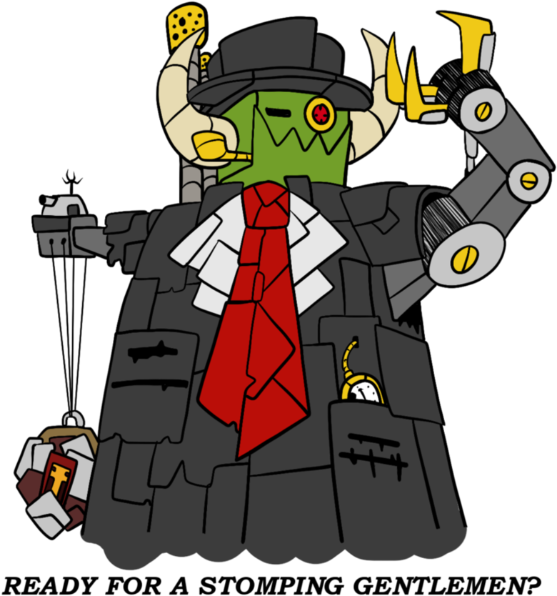 44209057 - >> - Warhammer 40k Gentleman Ork Clipart - Large Size Png ...