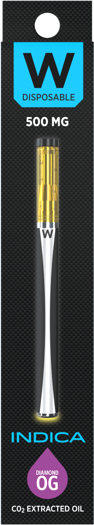 Diamond Og Indica 500mg Disposable Vaporizer By W Vapes - W Vapes ...
