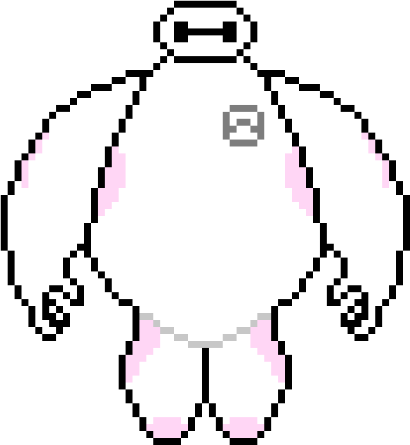 Baymax - Fish Bowl Pixel Art Clipart - Large Size Png Image - PikPng