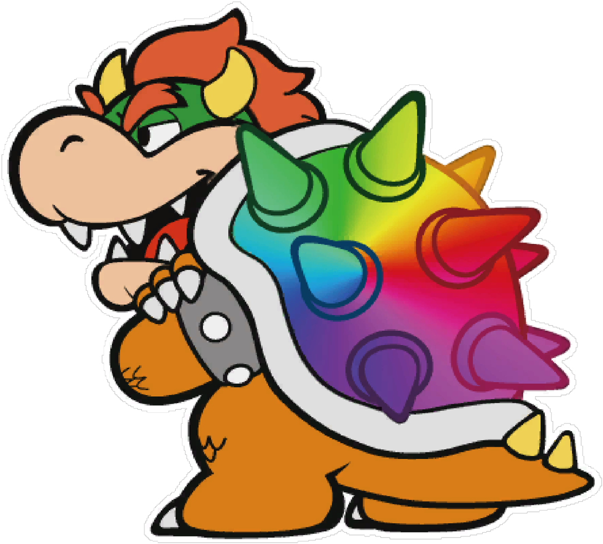 6 Jun - Paper Mario Color Splash Bowser Clipart - Large Size Png Image ...