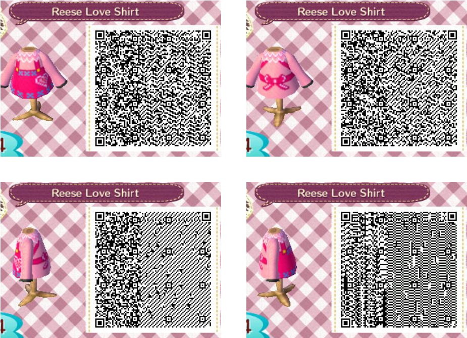 New Leaf- Reese Love Shirt Qr Code - Acnl Qr Code Boy Clipart - Large ...