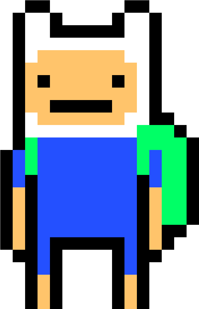 Finn - Finn The Human Pixelated Clipart - Large Size Png Image - PikPng
