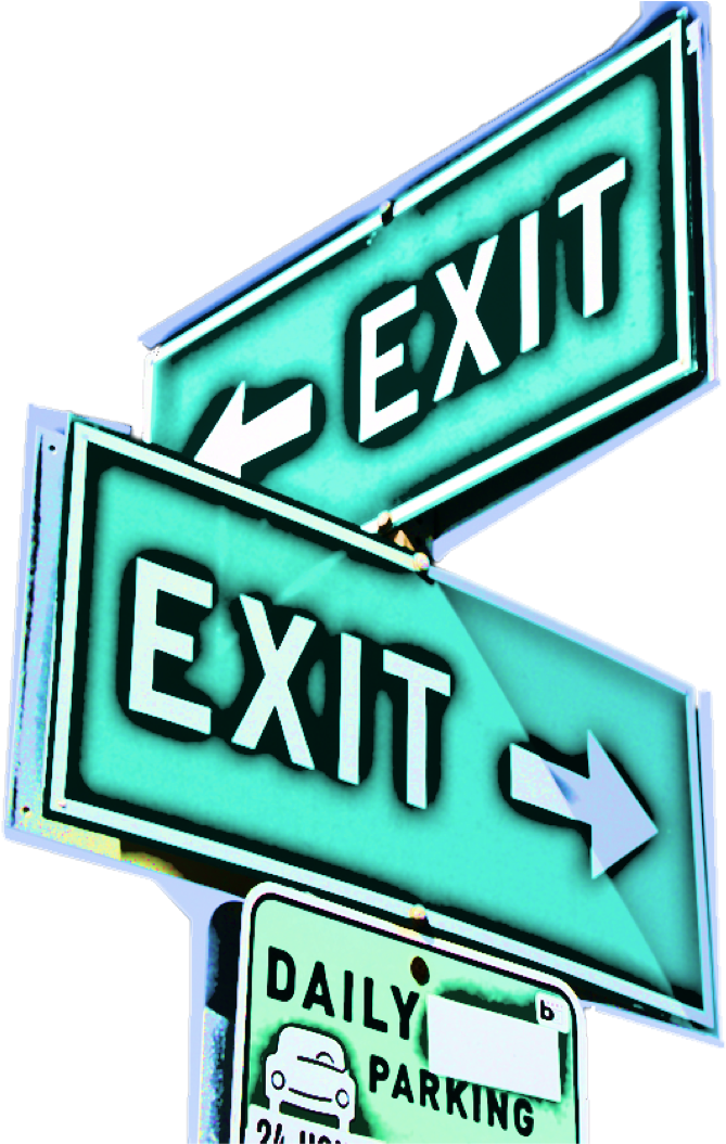 Download 'consider Your Exit Strategy' - Sign Clipart Png Download - PikPng