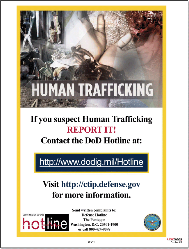 Zoom - Human Trafficking Hotline Poster Clipart - Large Size Png Image ...