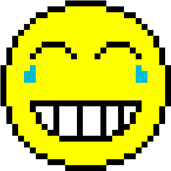 Download Laughing Crying Emoji - Sans Head Pixel Art Minecraft Clipart ...
