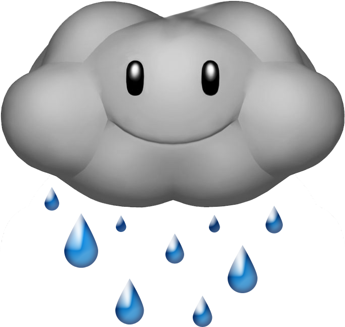 Raindrop - Rain Mario Kart Clipart - Large Size Png Image - PikPng