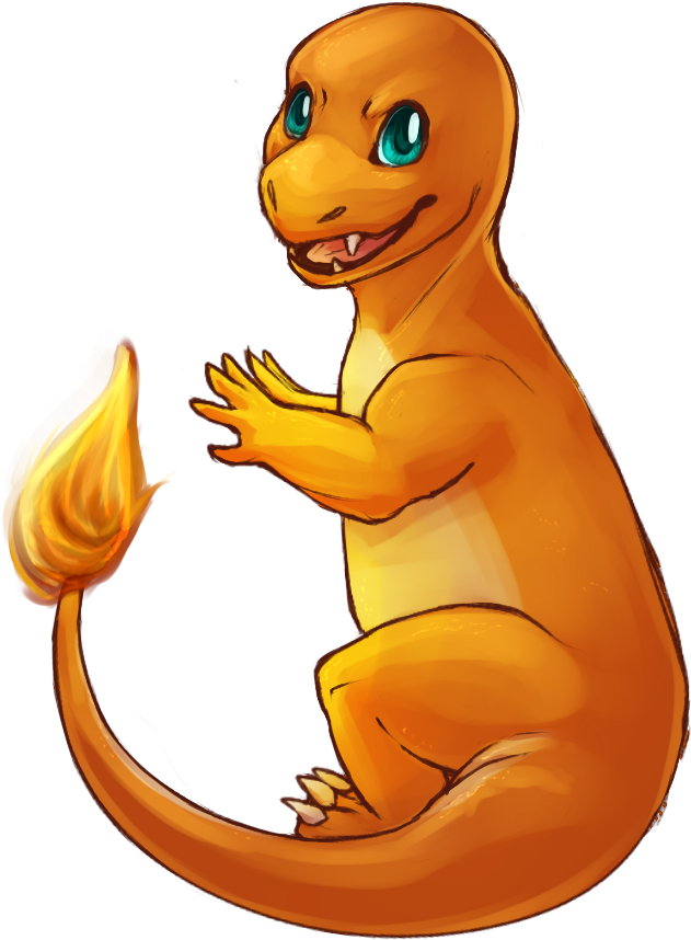 Charmander - Cartoon Clipart - Large Size Png Image - PikPng