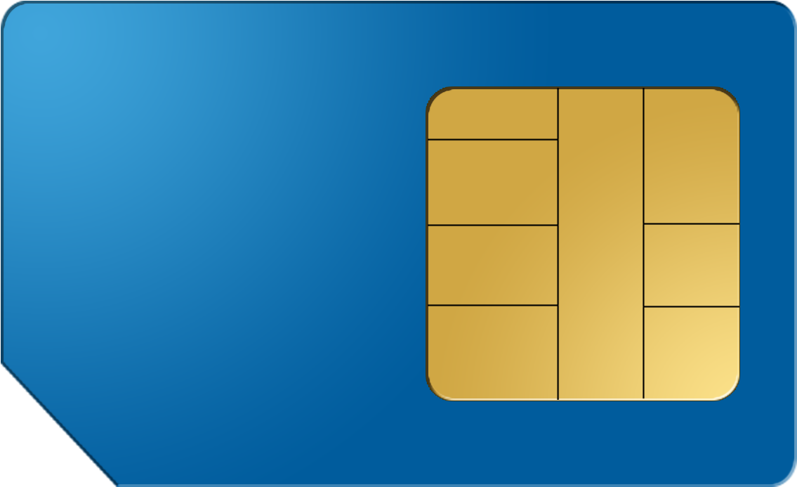 Big Blue Sim Card E1 Clipart - Large Size Png Image - PikPng