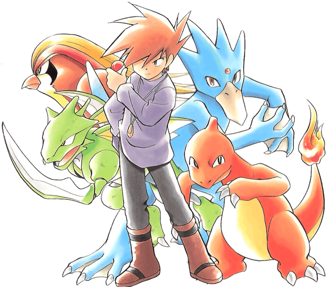 Gary Oak Pokemon - Pokemon Manga Blue Clipart - Large Size Png Image ...