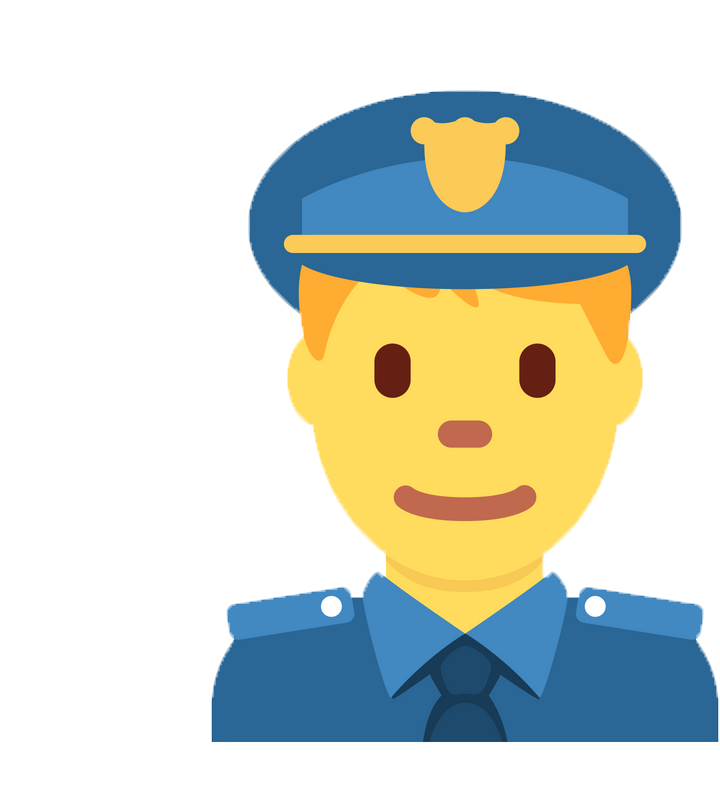Police - Policial Emoji Clipart - Large Size Png Image - PikPng