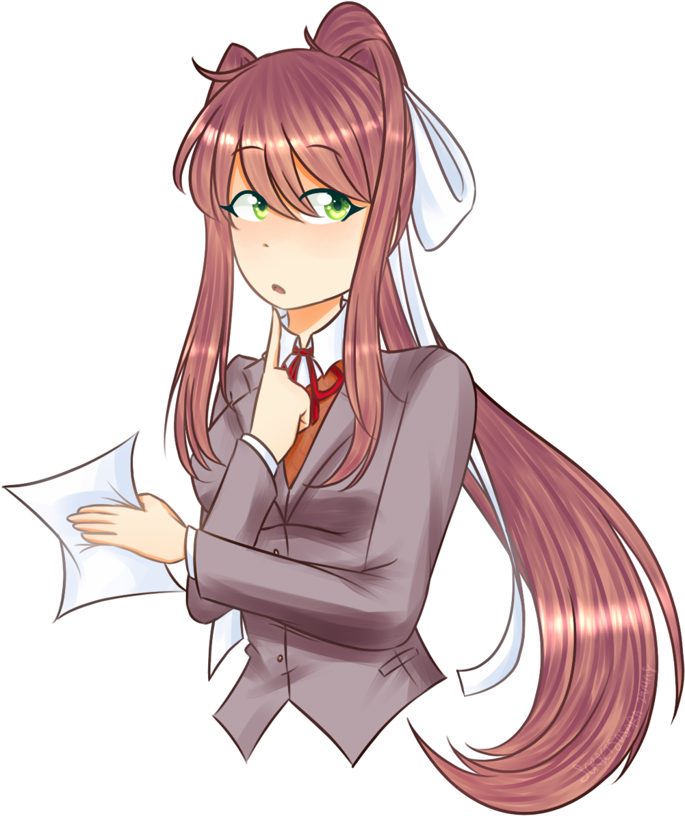 Download Hi Only Me [monika L Ddlc] Pen In Hand, I Find My - Doki Doki ...