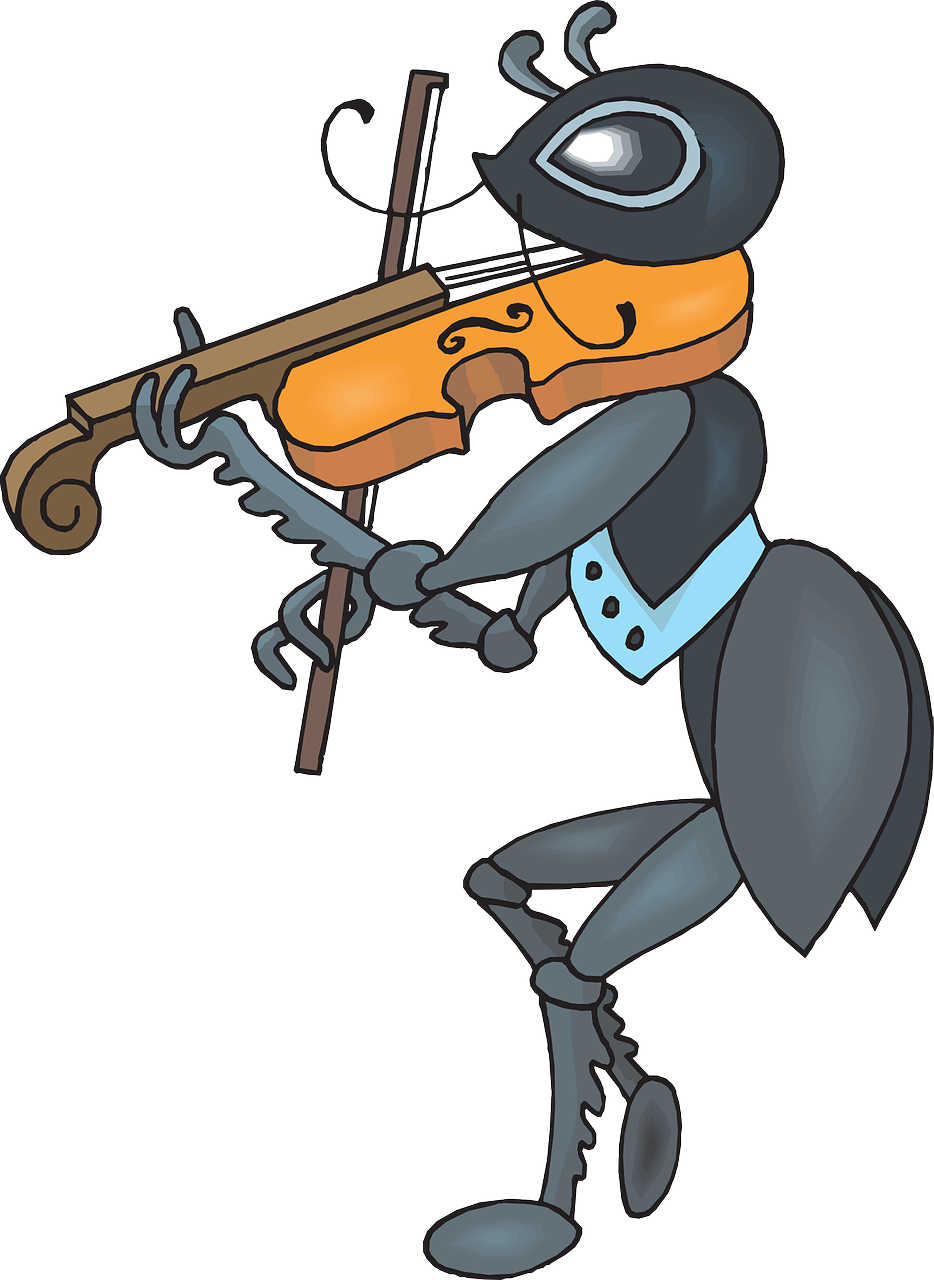 Ant Playing Violin Clipart - Large Size Png Image - PikPng