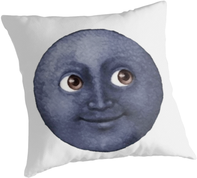 Download Moon Emoji Stickers Moon Emoji Small - Cushion Clipart Png ...