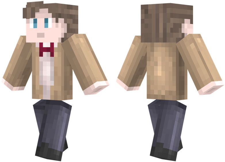 Eleventh Doctor - Minecraft Skins Orange Clipart - Large Size Png Image ...