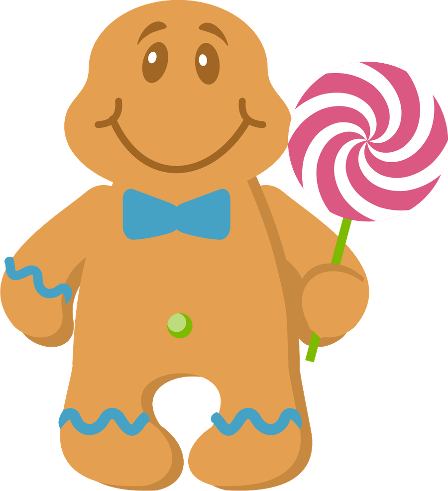 Candy Land Gingerbread Man Clipart - Large Size Png Image - PikPng