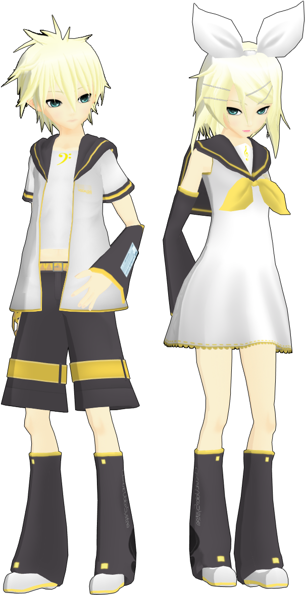 C'mell Rin & Len - Cartoon Clipart - Large Size Png Image - PikPng