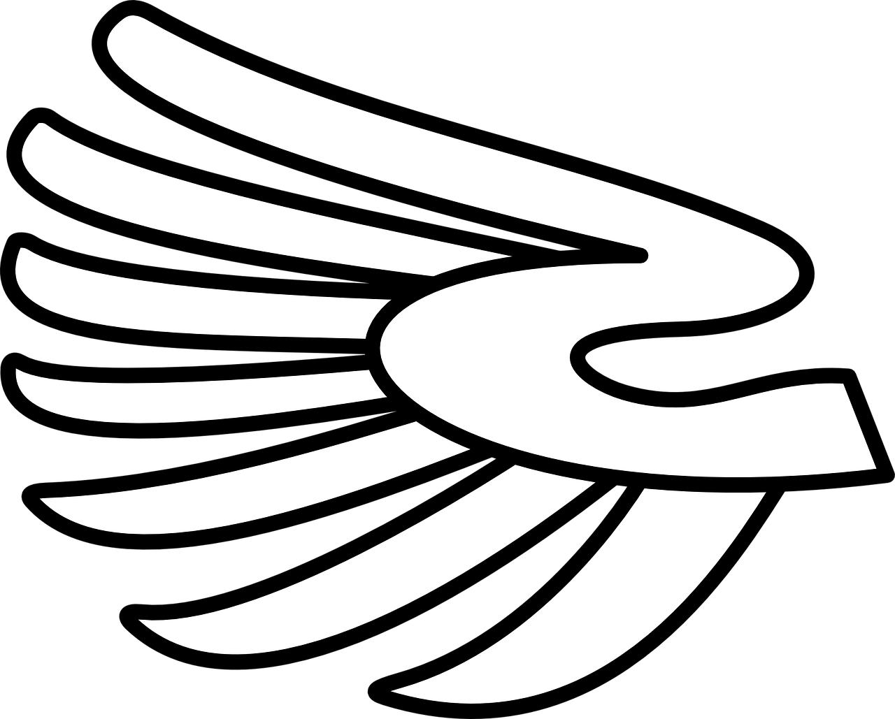 Heraldry Transparent Wing Clipart - Large Size Png Image - PikPng