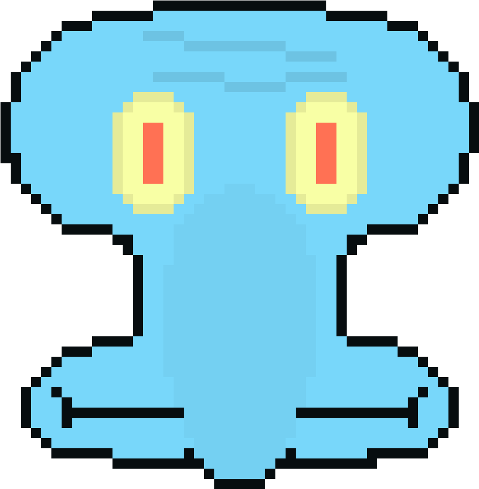 Squidward - Smash Bros Logo Minecraft Clipart - Large Size Png Image ...