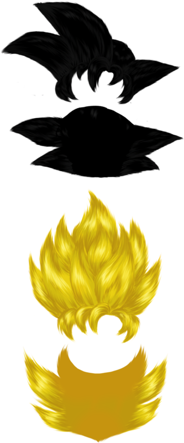 Pencil And In Color - Goku Hair Png Clipart - Large Size Png Image - PikPng