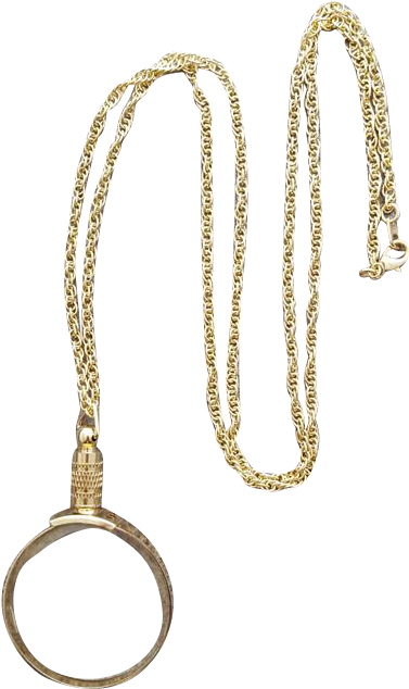 Magnifying Glass Necklace Faux Monocle Jewelry Conceit - Chain Clipart ...