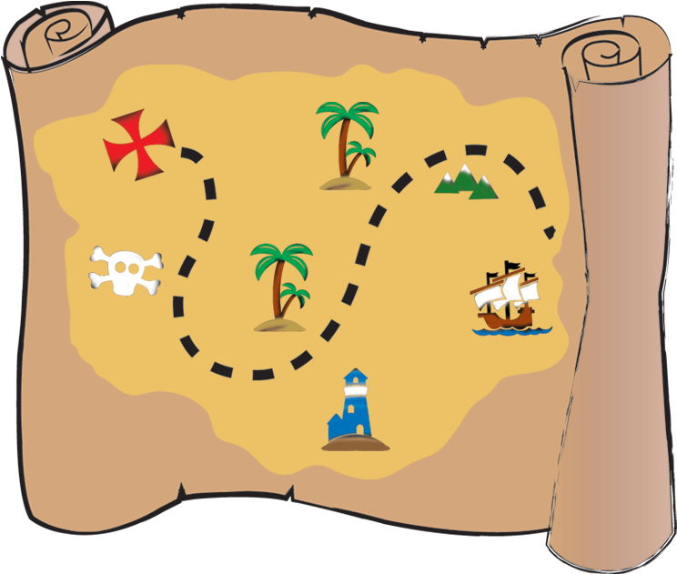 792 X 671 15 - Pirate Treasure Map Png Clipart - Large Size Png Image ...