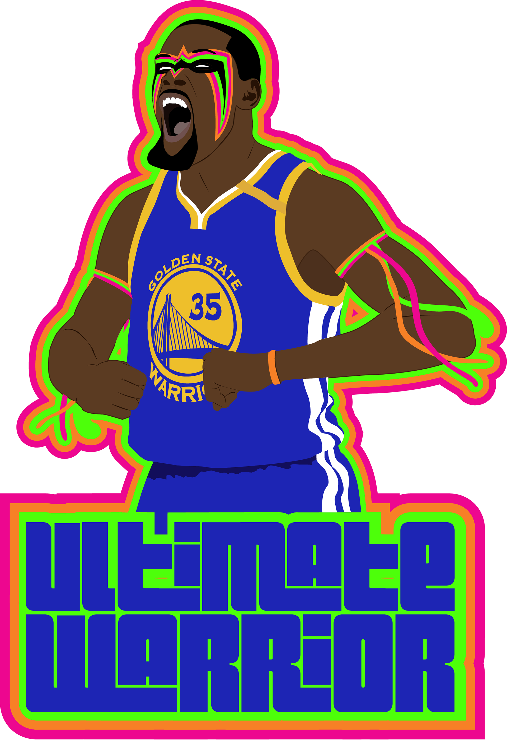 Kevin Durant Ultimate Warrior Illustration - Kevin Durant Logo Design ...