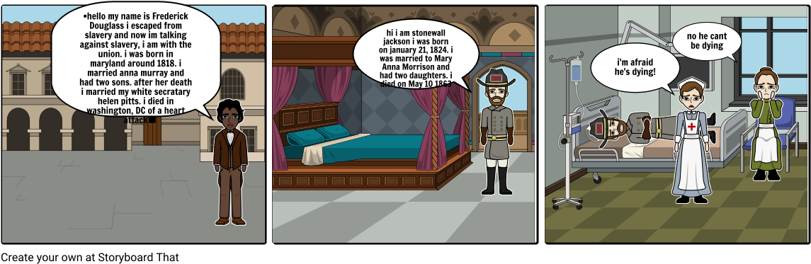 Stonewall Jackson/frederick Douglass - Cartoon Clipart - Large Size Png ...