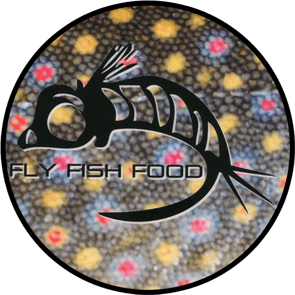 Fly Fish Food Round Logo Sticker Brookie - Emblem Clipart - Large Size ...