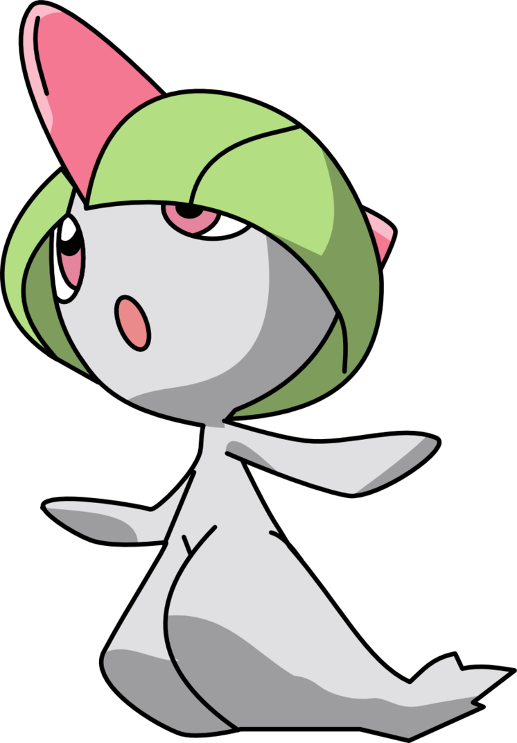 Ralts Png - White Green And Pink Pokemon Clipart - Large Size Png Image ...