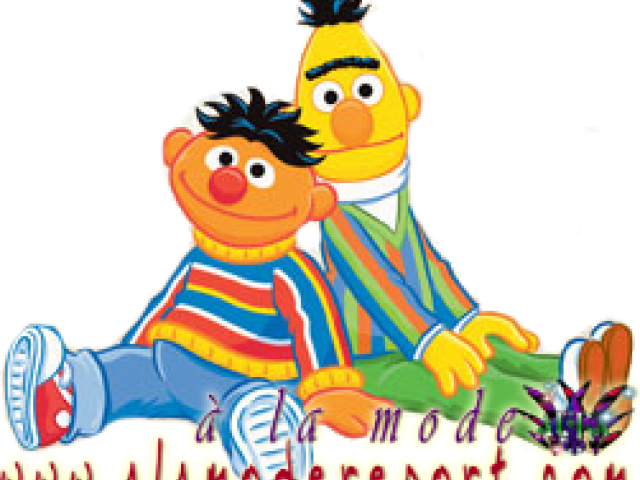 Ernie And Bert Cartoon Clipart - Large Size Png Image - PikPng