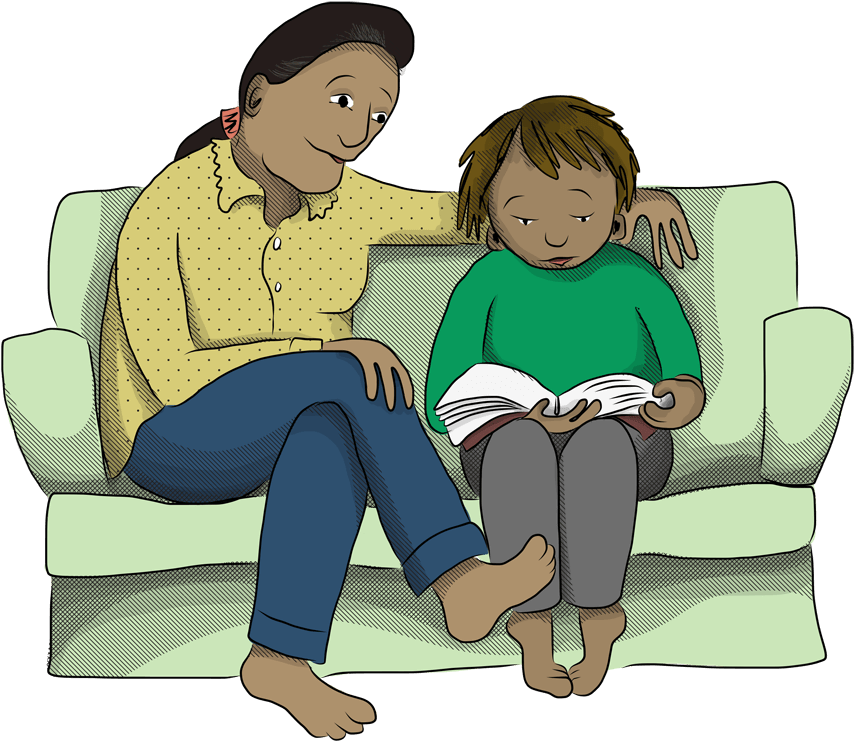 Reading - Child Protection Cartoon Clipart - Large Size Png Image - PikPng