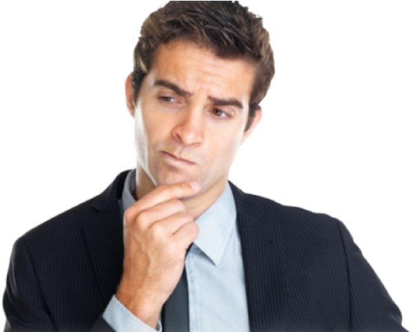 Man In Suit Thinking Clipart - Large Size Png Image - PikPng
