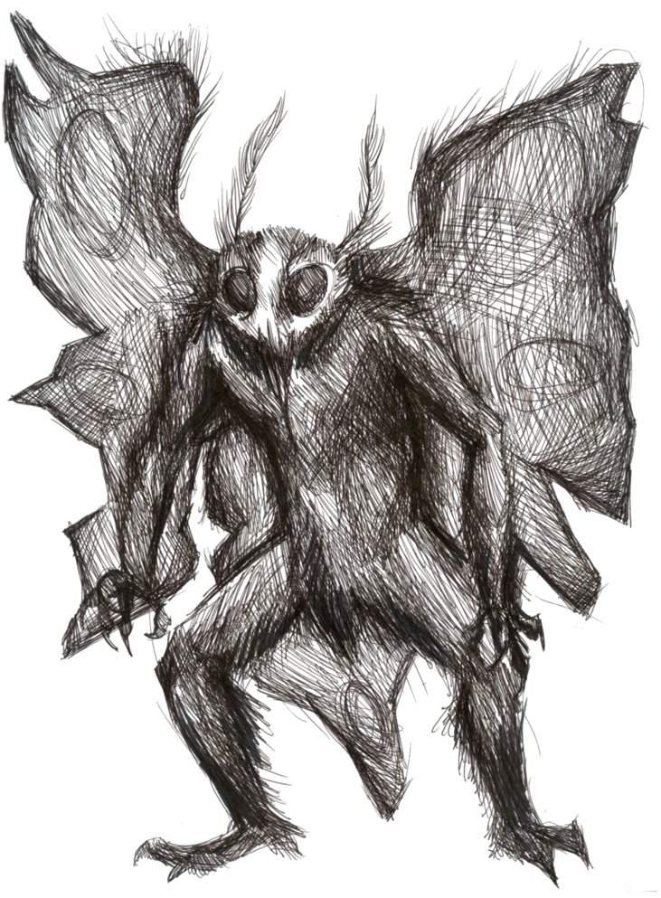 Mothman Png High-quality Image - Mothman Drawing Clipart - Large Size ...