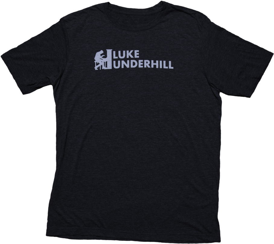 Luke Underhill Logo T Shirt Gray - Baum Bat Shirt Clipart - Large Size ...