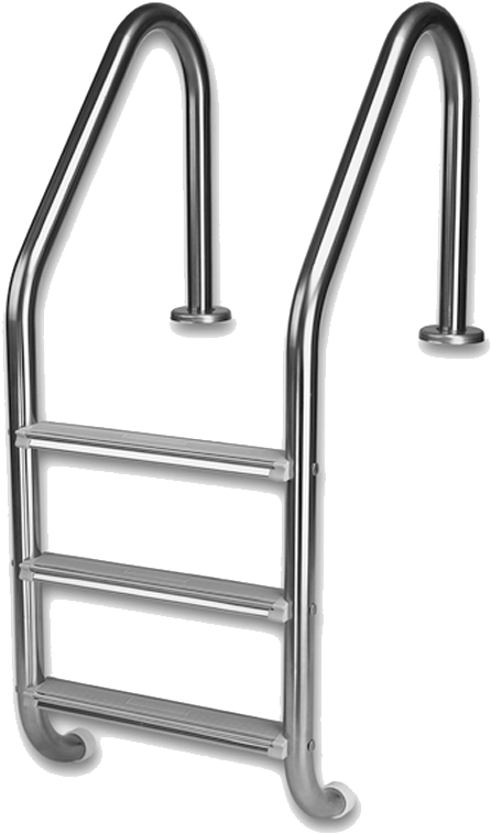 3 Step Economy Ig Ladder Gray Light - Interfab Pool Ladder Clipart ...