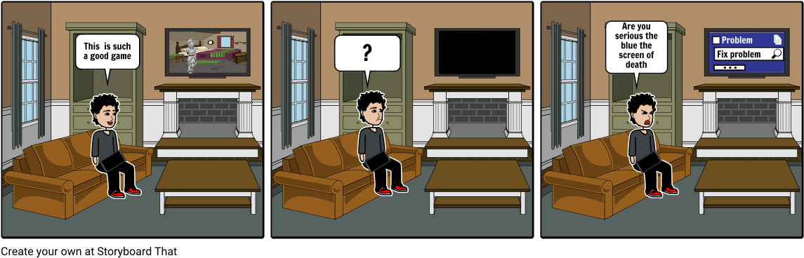 Blue Screen Of Death - Marley And Me Comic Clipart - Large Size Png ...