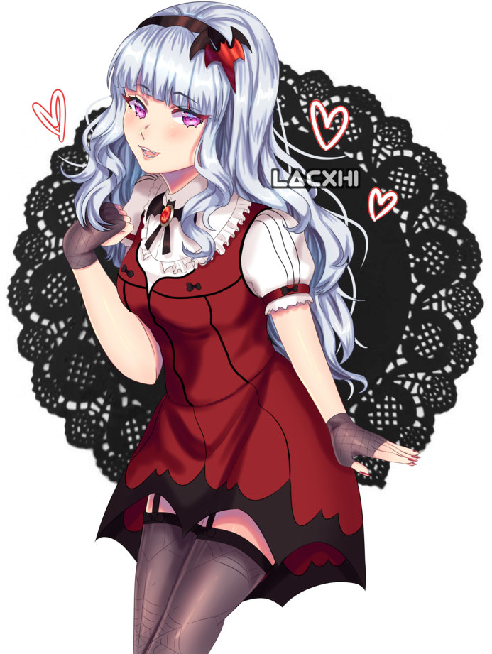 Cute Anime Vampire Girl - Cartoon Clipart - Large Size Png Image - PikPng
