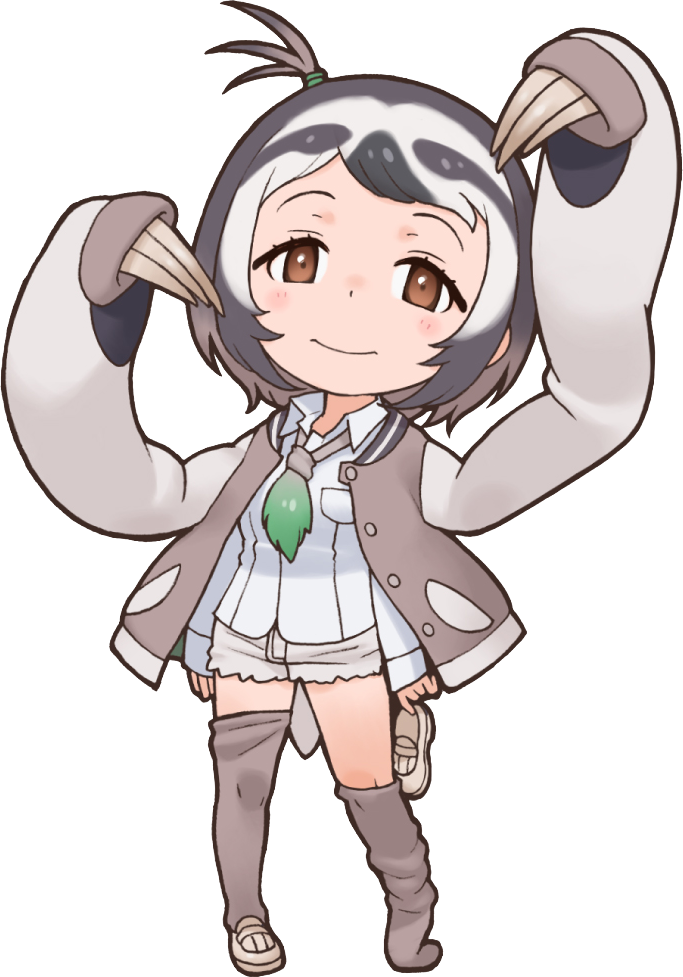 Pale-throated Sloth - Anime Girl With Sloth Clipart - Large Size Png ...