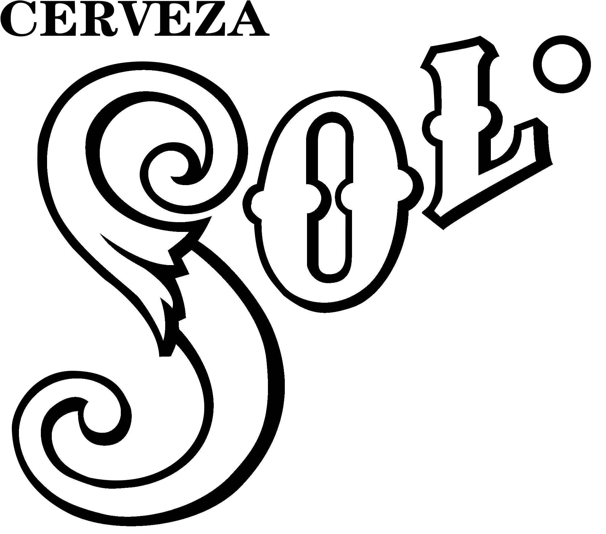 Sol Logo Black And White - Cerveza Sol Clipart - Large Size Png Image ...