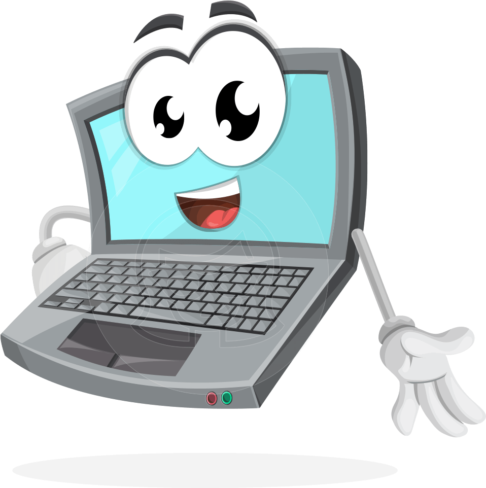 Cartoon Laptop Clipart Png Transparent Png - Large Size Png Image - PikPng