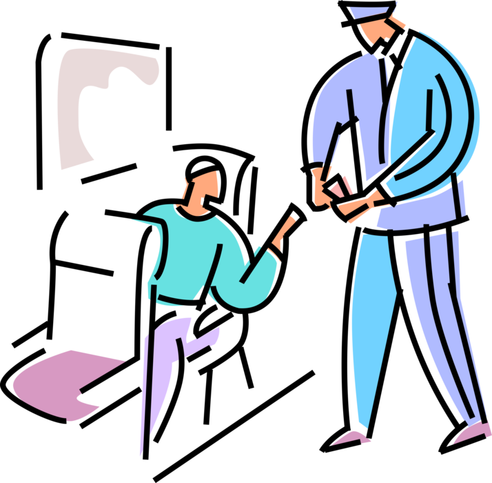 Train Conductor Checks - Train Ticket Checking Cartoon Clipart - Large ...