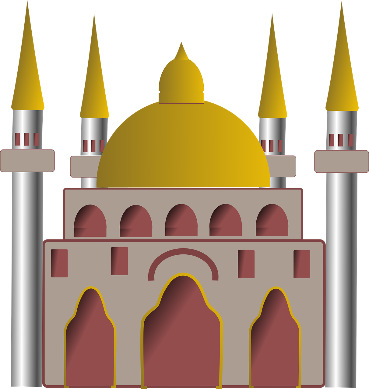 Mosque Islam Building Oriental Png Image - Mosque Building Clipart Png ...