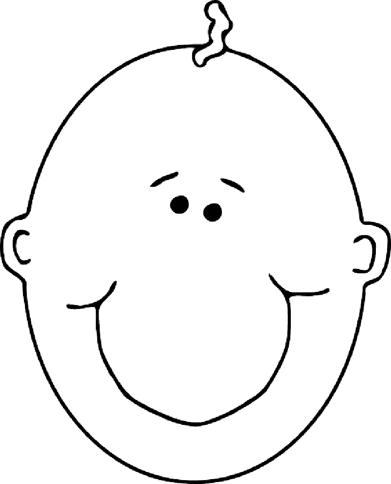 Baby, Head, Outline, People, Boy, Happy, Face, Human - Baby Head ...