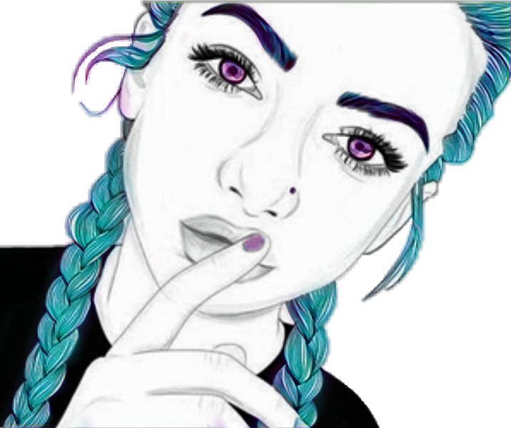 #tumblr #girl #blue #purple #shhh #picsart #colors - Girl With Dutch ...