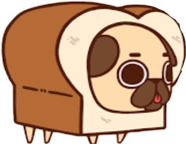 #pug #dog #kawaii #vote #bread - Kawaii Dog Clipart - Large Size Png ...