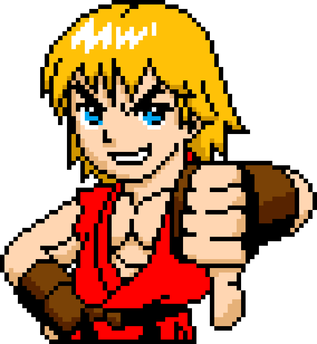Ken Masters - Ken Pixel Art Clipart - Large Size Png Image - PikPng