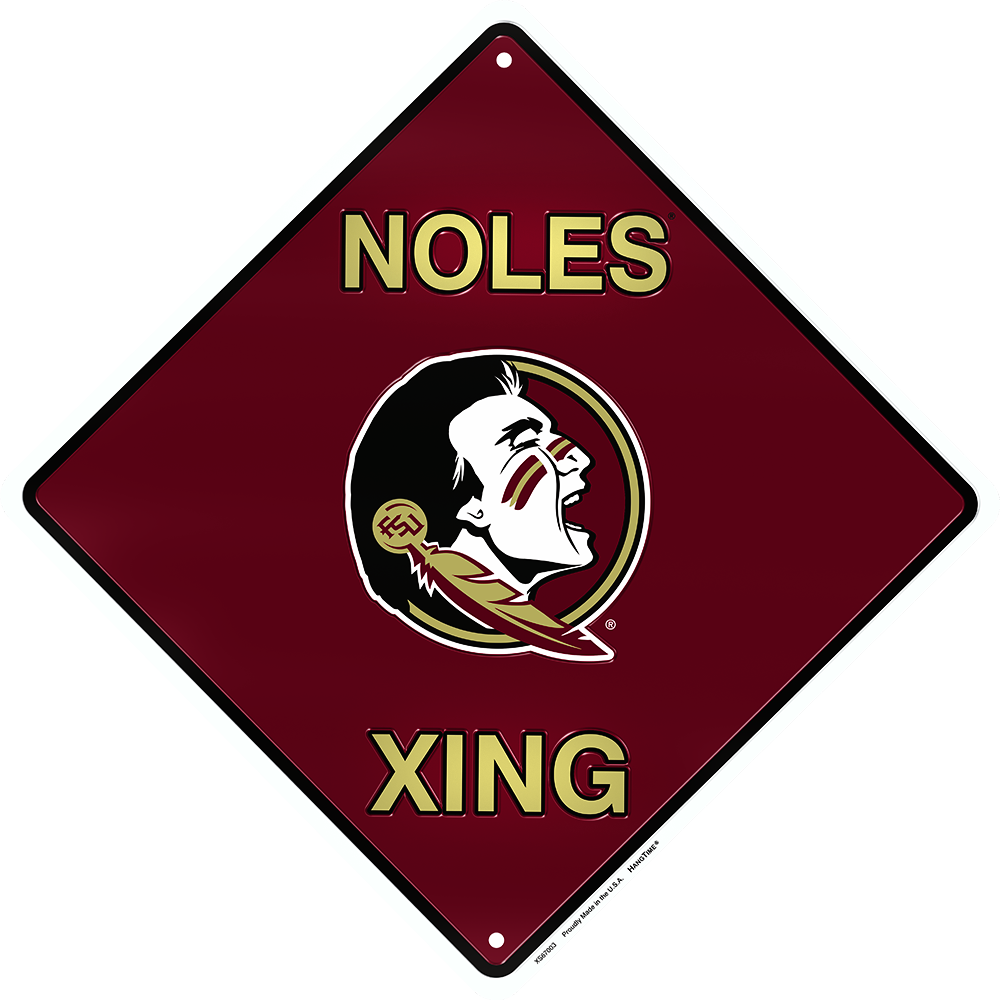 Florida State Seminoles 12 X 12" Metal Noles Xing Crossing - Fsu Flag ...